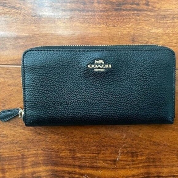 Coach | Bags | Coach Zip Around Accordion Leather Wallet | Poshmark